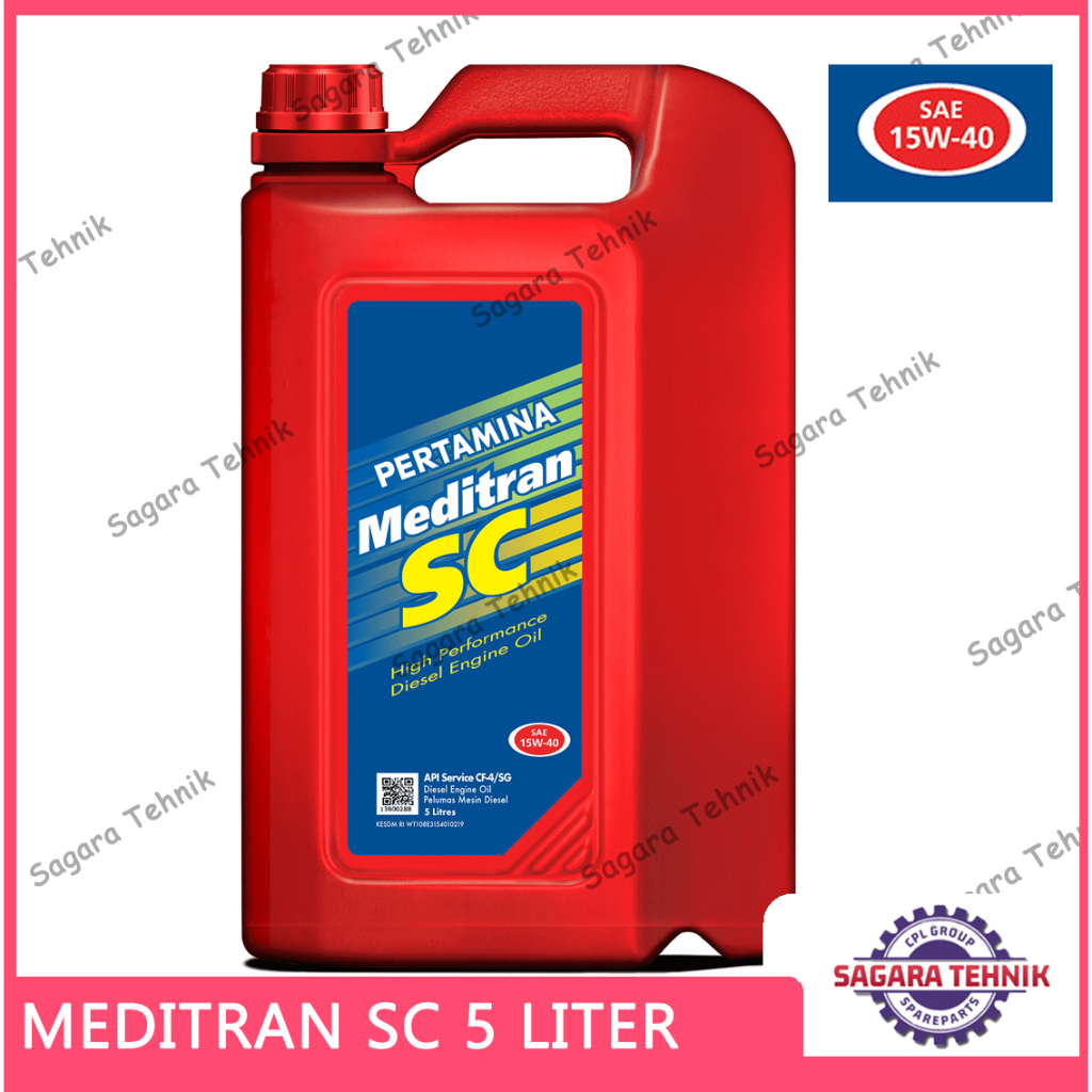 Jual Oli Pertamina Meditran SC 5 Liter Mesin Solar Galon 5 Liter 15W40 ...
