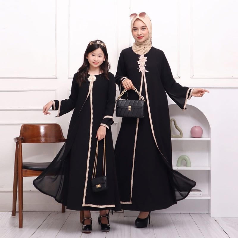 Jual Gamis Abaya Turki Premium Couple Dewasa Dan Anak Viral | Shopee ...