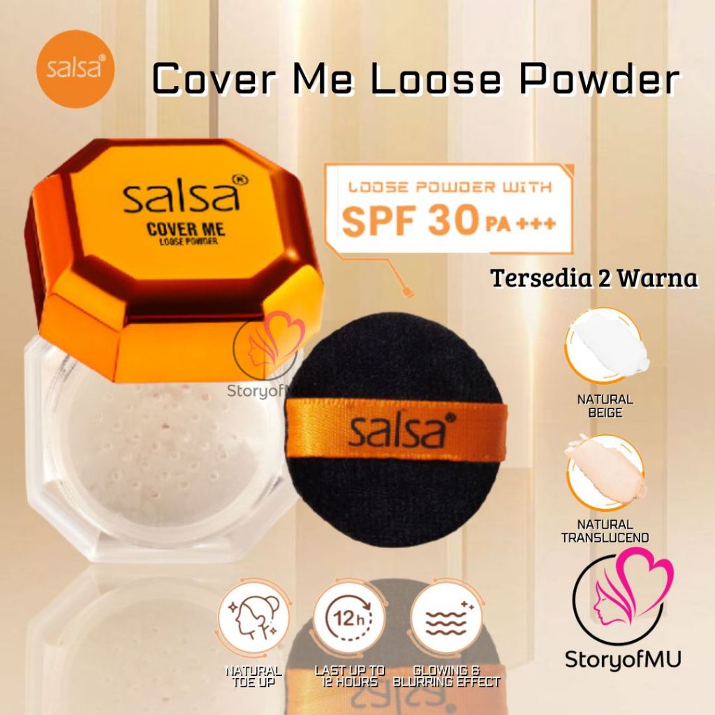 Jual ️ StoryofMU ️ SALSA Cover Me Loose Powder 10gr - Bedak Tabur Oil ...