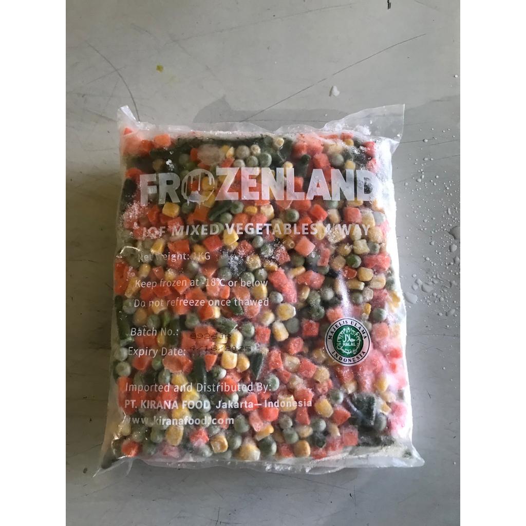 Jual FROZENLAND MIX VEGETABLE 500GR DAN 1KG | Shopee Indonesia