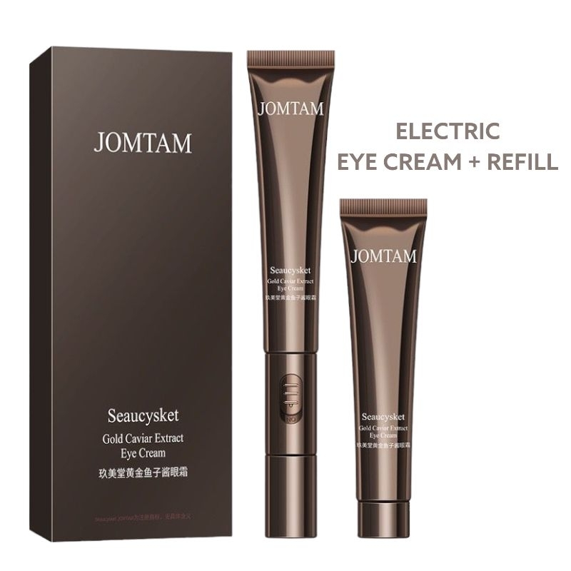 Jual JOMTAM Electric Eye Cream Dark circle Massage + Refill - Alat ...