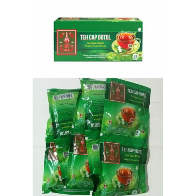 Jual Teh Celup Cap Botol 1renceng 10 sachet/Box isi 25 kantong | Shopee ...