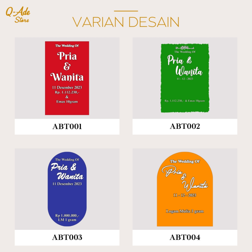 Jual Preset ABT001 - ABT009 | Akrilik Background Polos | Akrilik Background Tanpa Tulisan ...