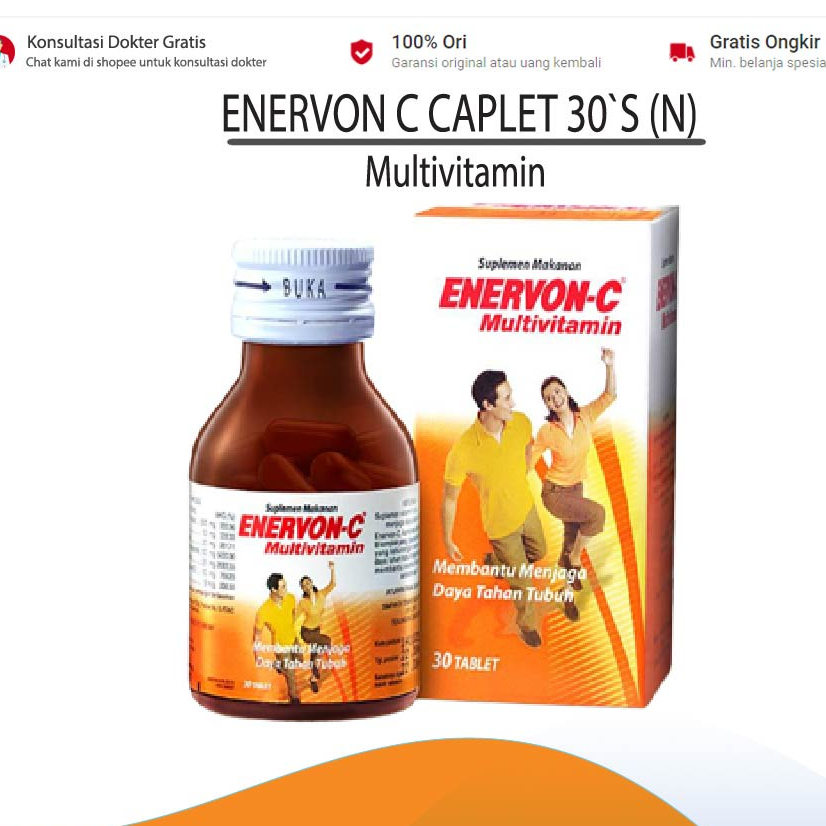 Jual Enervon C 30 Tablet (Botol) | Shopee Indonesia