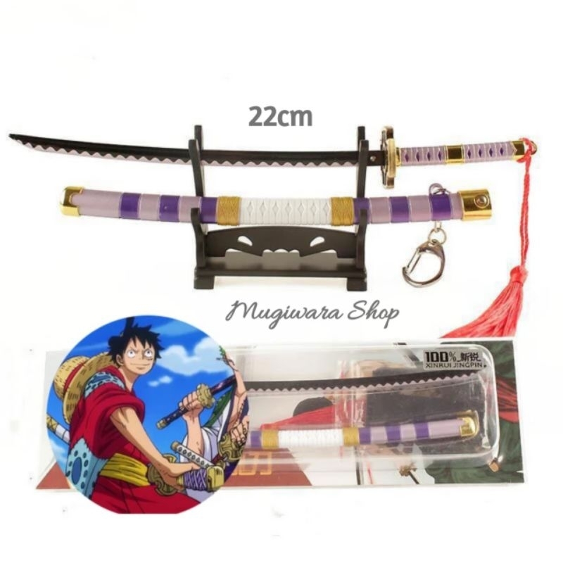Jual Keychain Nidai Kitetsu Luffy 22Cm Ejeksi Miniatur Pedang Anime One ...