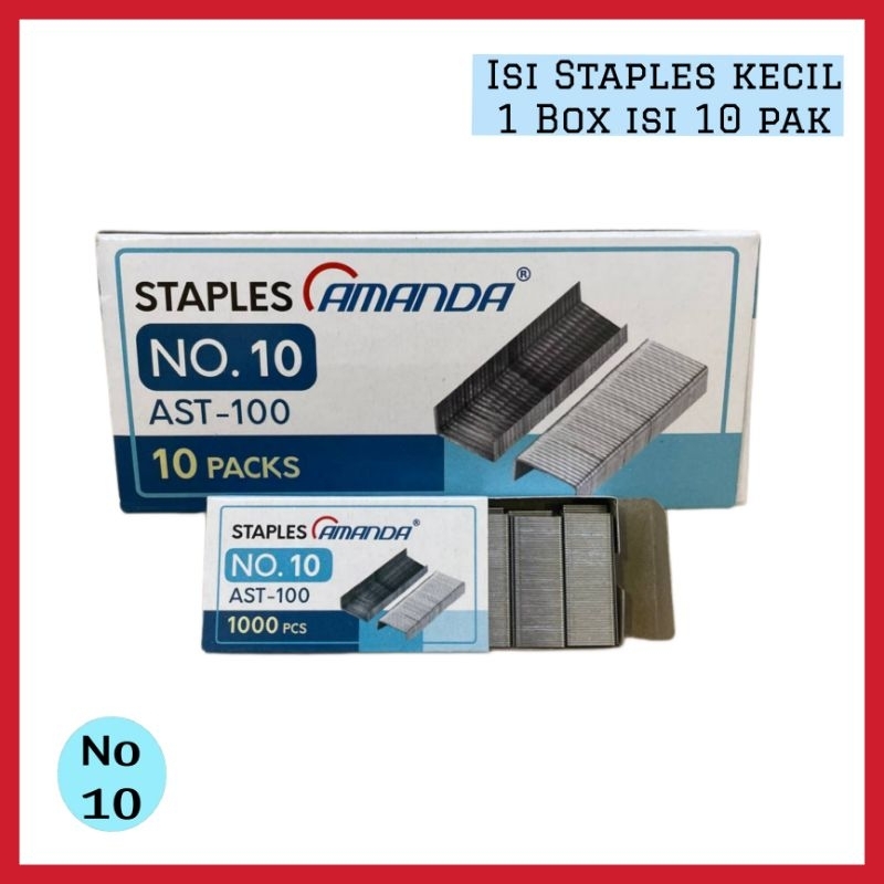 Jual ISI STAPLES NO 10 MURAH ( 1BOX ISI 10 PAK ) | Shopee Indonesia