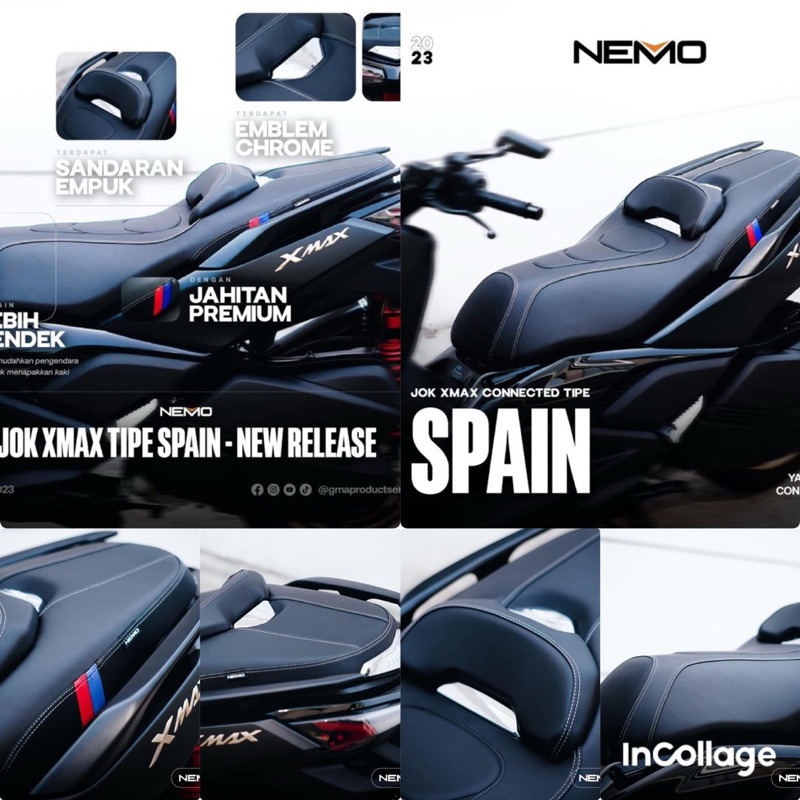 Jual Jok NEMO SPAIN Yamaha Xmax-250 2023 Jok Motor Variasi Yamaha Xmax ...