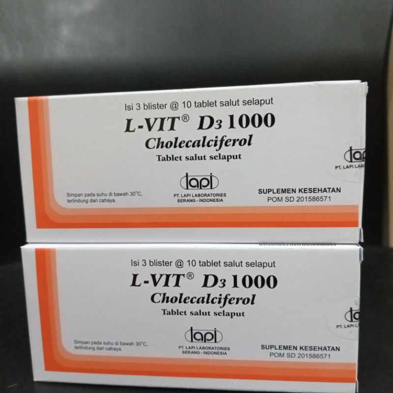 Jual L Vit D3 1000 IU / Box / 3 Strip @ 10 Tablet | Shopee Indonesia