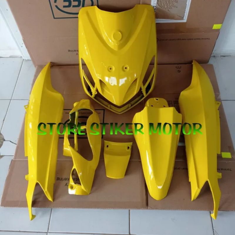 Jual Cover body full halus yamaha mio smile kuning / body full halus ...