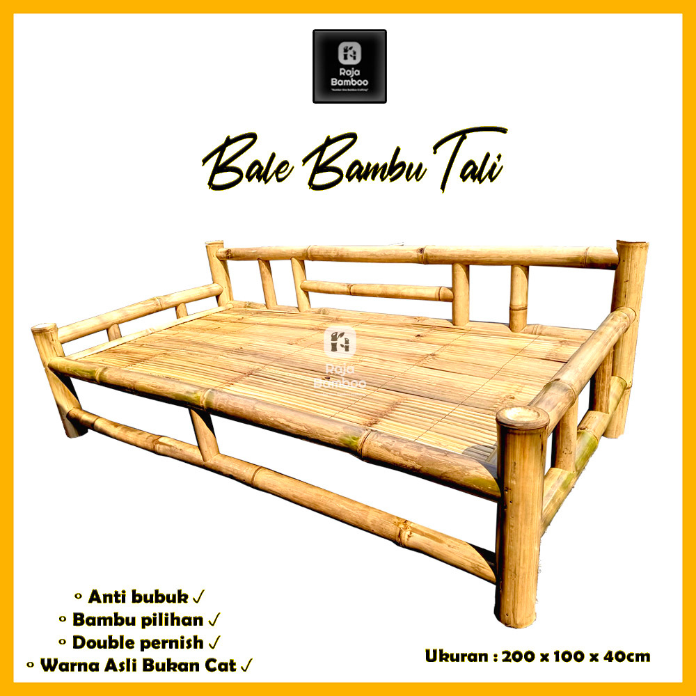Jual Bale Bambu Tali | Bench Bambu | Bale Estetik | 200 x 100cm ...