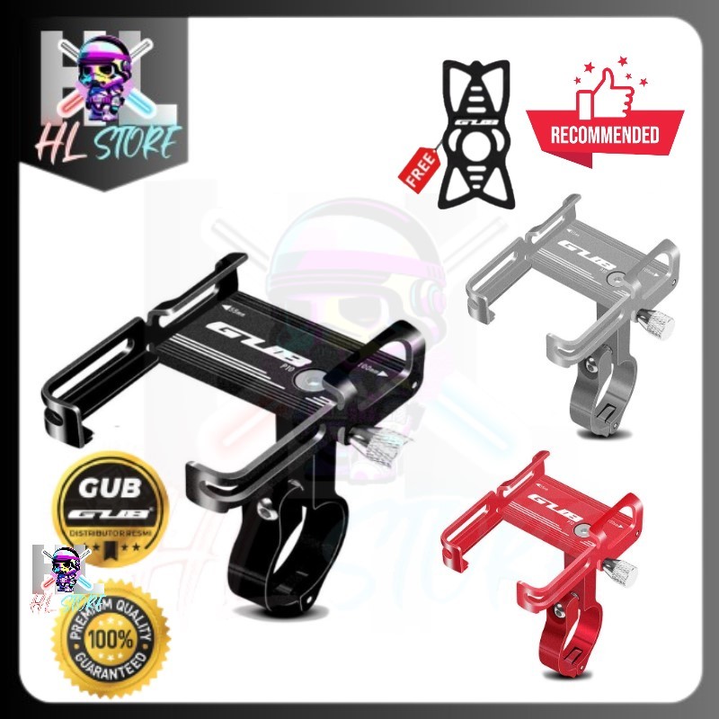 Jual GUB P10 Holder HP Stang Motor dan Sepeda Besi Aluminium Spion ...
