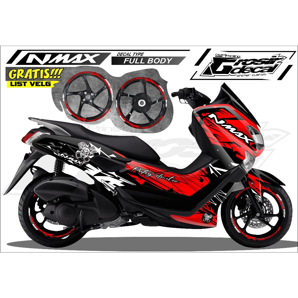 Jual DECAL NMAX KEREN FULL BODY DECAL YAMAHA NMAX FULL BODY FREE CUSTOM ...