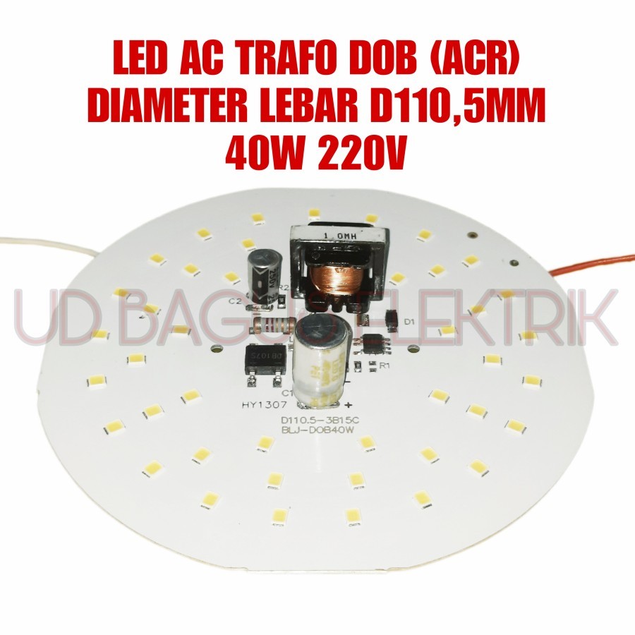 Jual PCB LED AC TRAFO 40W 220V DOB (ACR) UKURAN PCB LEBAR 110,5MM | Shopee Indonesia