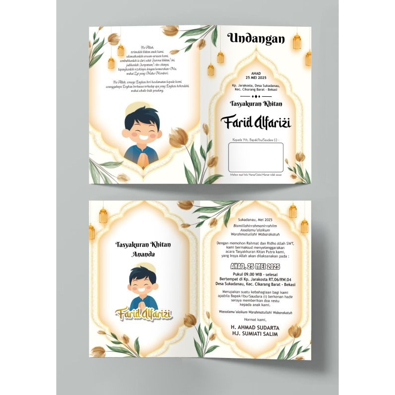 Jual Promo 55% Undangan Khitan / Sunatan / Tasyakuran Murah Bonus ...
