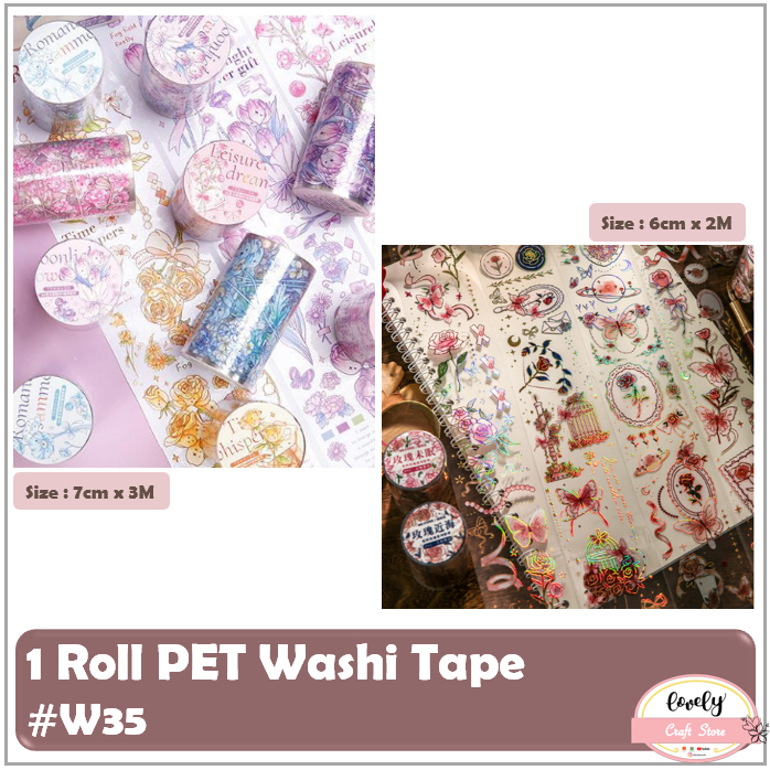 Jual LovelyCraftStore | Washi Tape W35 ~ PVC Tape Selotip PET Plastik ...