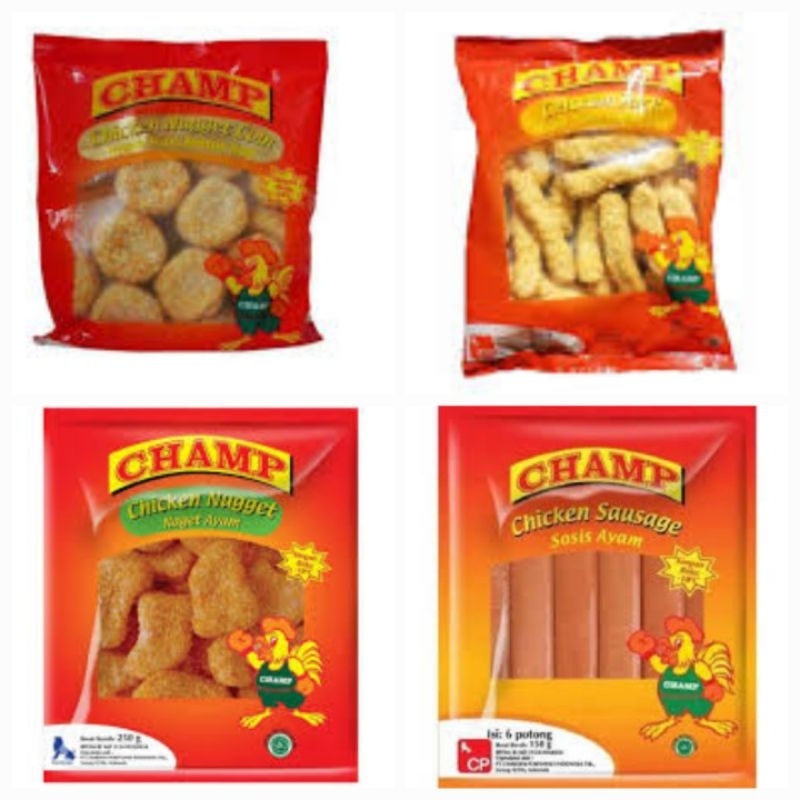 Jual Champ Chicken Nugget Coin 200gr / Champ chicken nugget stick 250gr ...