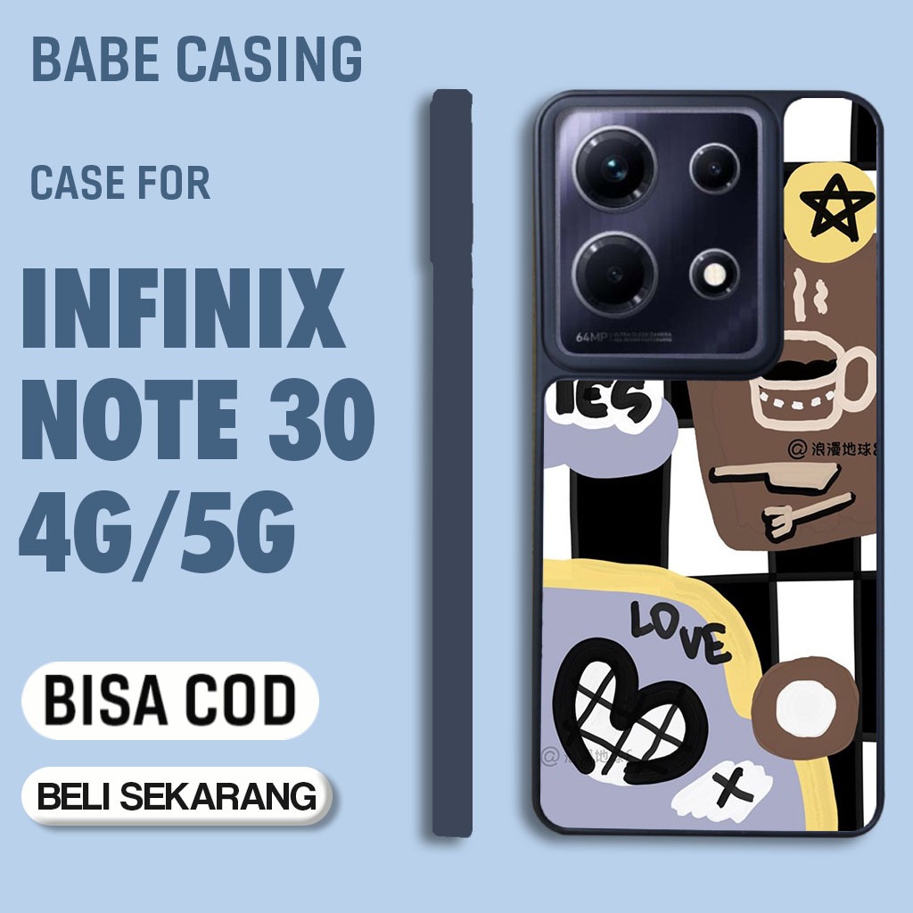 Jual case hp infinix note 30 4g 5g terbaru motif aesthetic stiker kolase keren cowok keren lucu ...