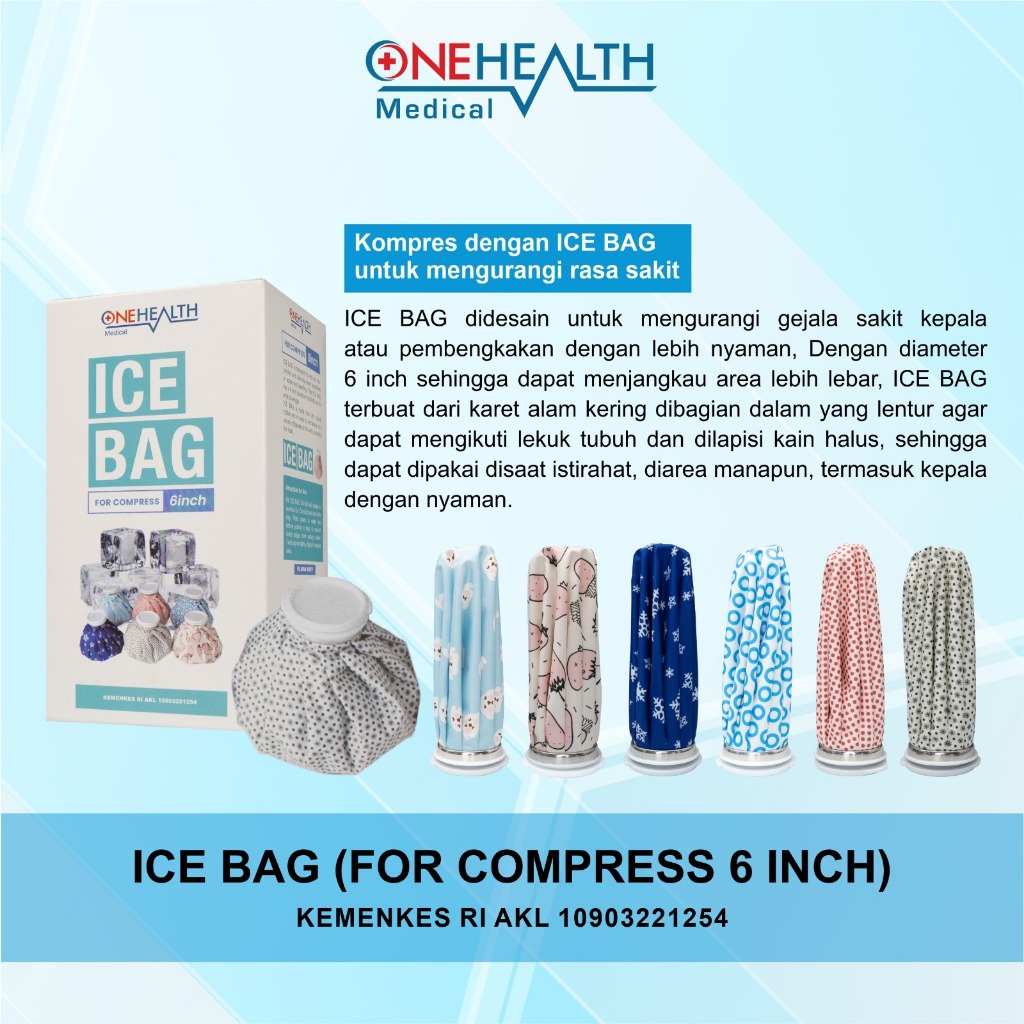 Jual Kantong Kompres Perut ice Bag Onehealth 6 inch es batu | Shopee ...