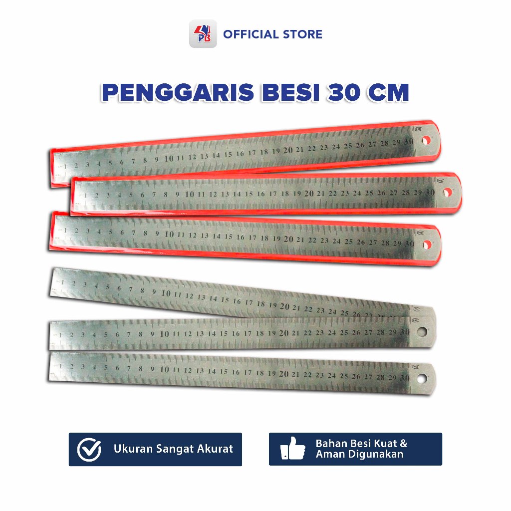 Jual Penggaris Besi 30 Cm Bahan Stainless Steel Anti Karat / PB EDUKASI ANAK - PBNB | Shopee ...