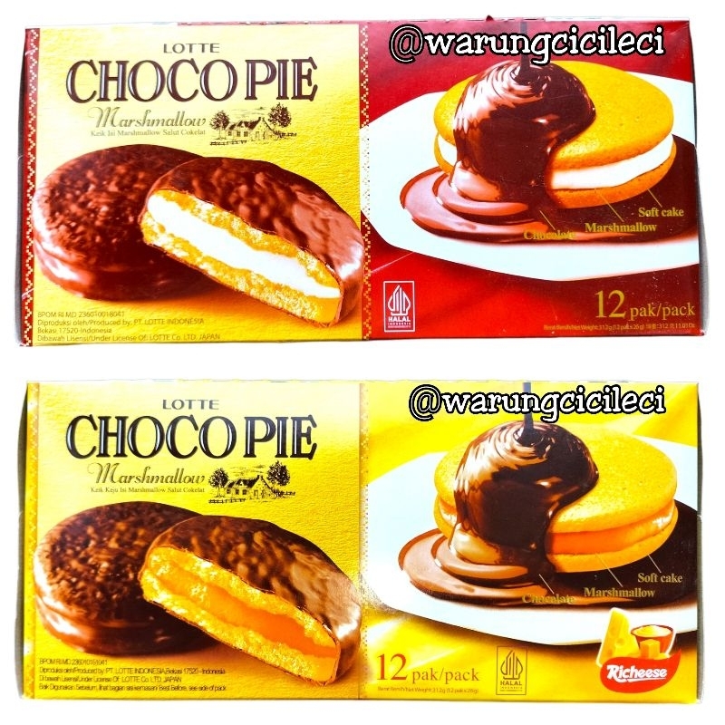 Jual LOTTE CHOCOPIE MARSHMALLOW / CHOCO PIE 26g x 12pcs | Shopee Indonesia