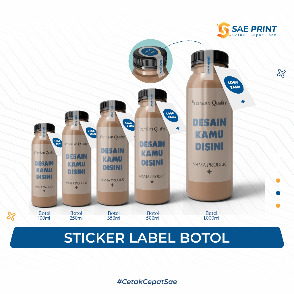 Jual Sticker Label Transparant Botol Kemasan Minuman Paket / Segel / Neck Tag / Custom | Shopee ...