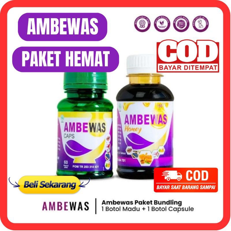 Jual [𝗣𝗔𝗞𝗘𝗧 𝟮 𝗕𝗢𝗧𝗢𝗟] 𝗔𝗠𝗕𝗘𝗪𝗔𝗦 - 𝗔𝗠𝗕𝗘𝗪𝗔𝗦 𝗛𝗢𝗡𝗘𝗬 𝗔𝗠𝗕𝗘𝗪𝗔𝗦 𝗖𝗔𝗣𝗦 - AMBEWAS CAPS ISI 60 AMBEWAS HONEY ...