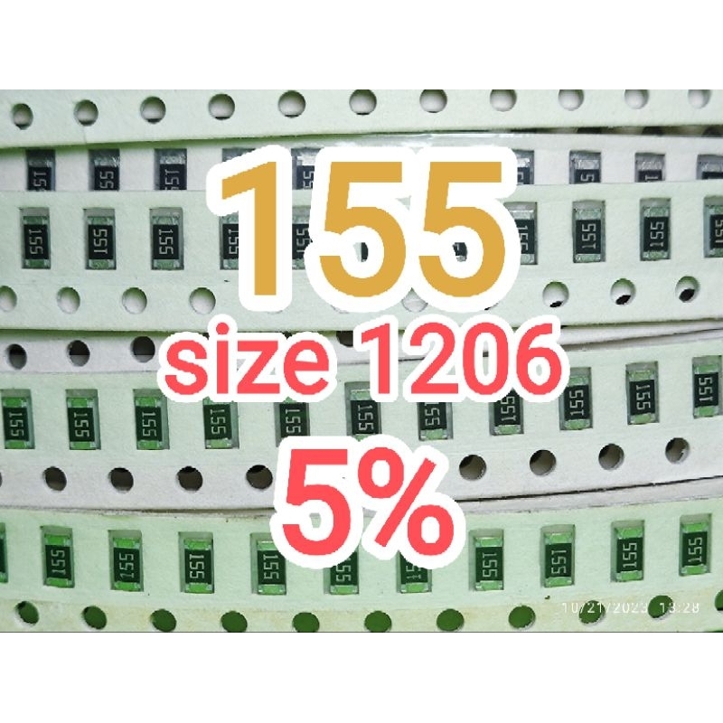 Jual 10pcs Chip resistor smd 155 size 1206 1,5Mohm 1.5M ohm | Shopee ...