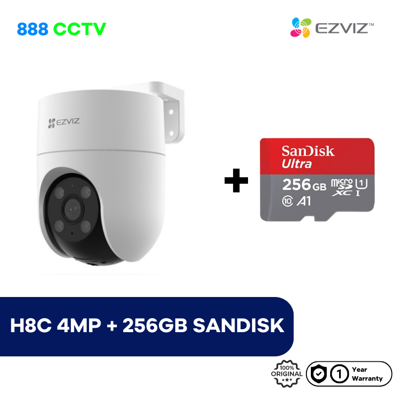 Jual EZVIZ H8C 4MP 2K+ Smart CCTV Wifi IP Camera Outdoor Pan Tilt ...