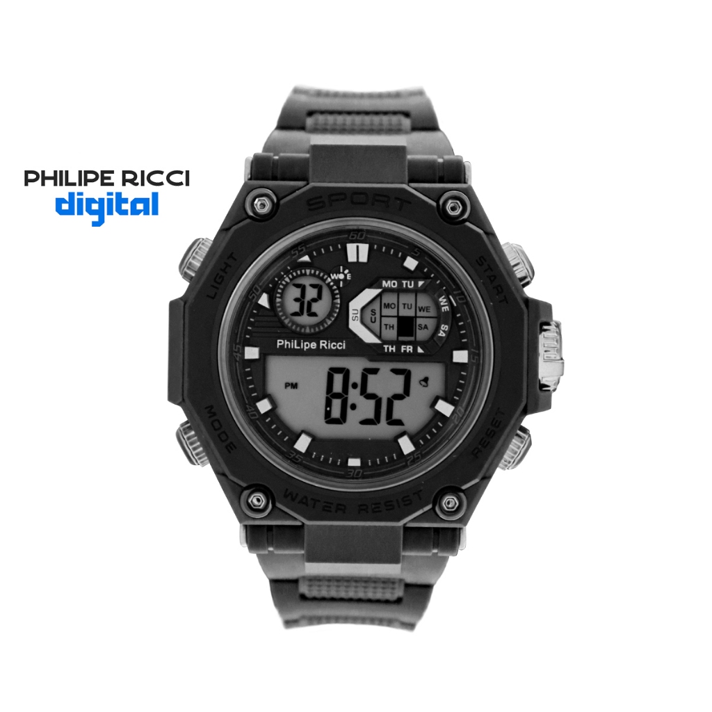 Jual PhiLipe Ricci Jam Tangan Pria Digital Anti Air Sport Water Resist ...