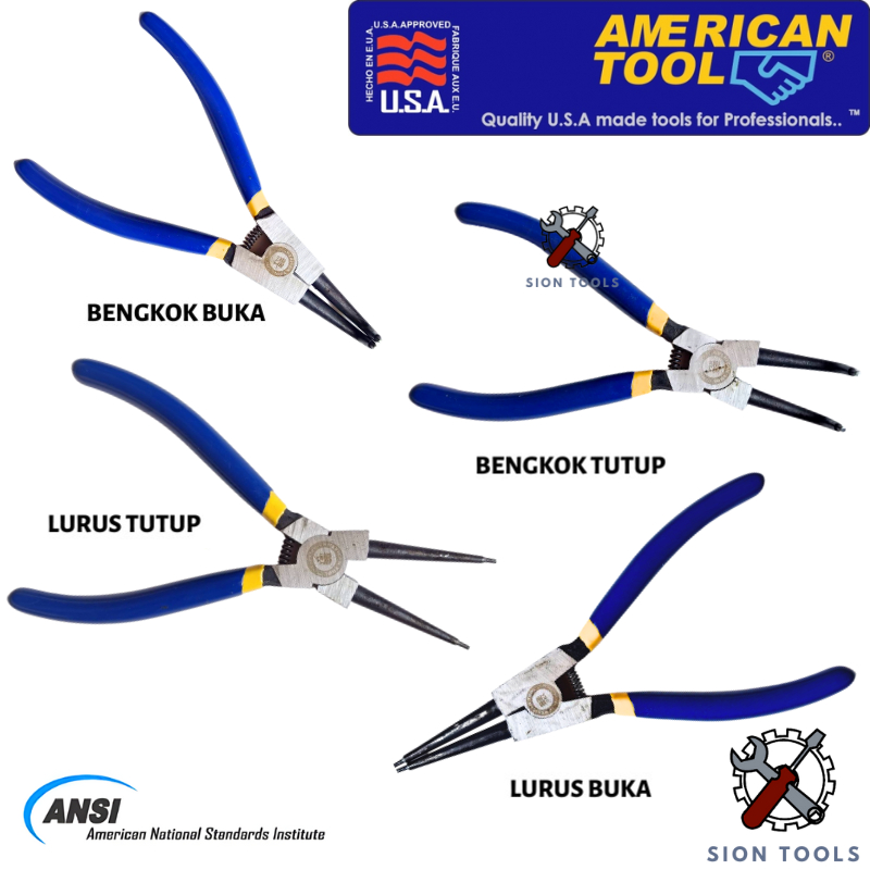 Jual AMERICAN TOOL TANG SNAPRING PRO SERIES CIRCLIP PLIER 7 INCH LURUS ...