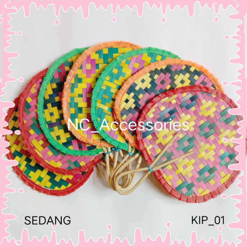 Jual KIPAS TANGAN / KIPAS ANYAMAN BAMBU MURAH UKURAN SEDANG / TANGGUNG ...