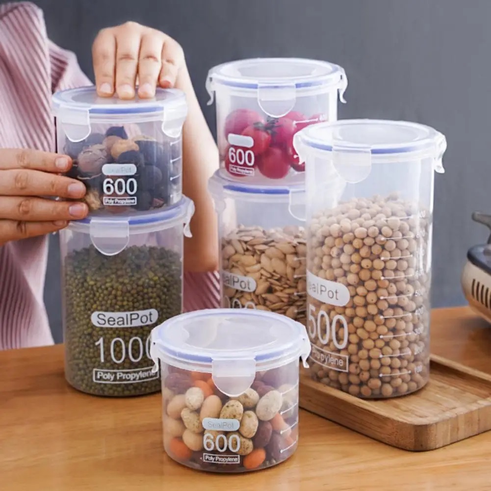 Jual RG Toples Kue pp CEREAL JAR Transparan Bulat 1500ml 600ml 800 Ml ...