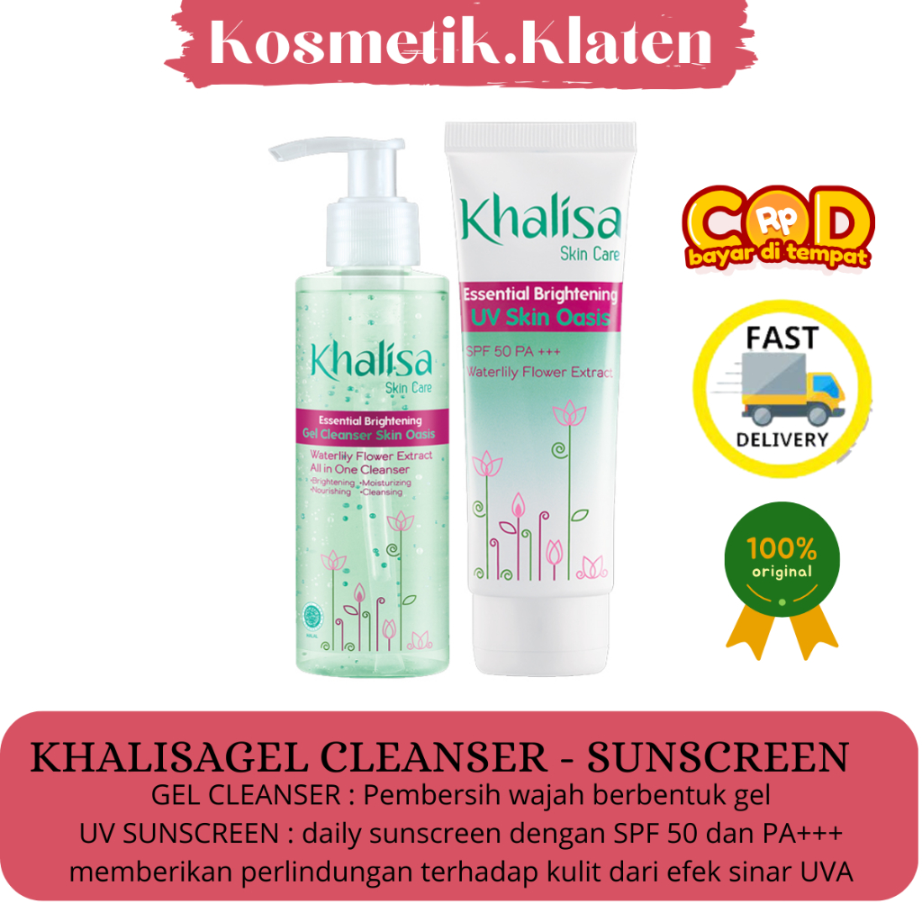 Jual Khalisa UV Skin Oasis | Gel Cleanser | Shopee Indonesia