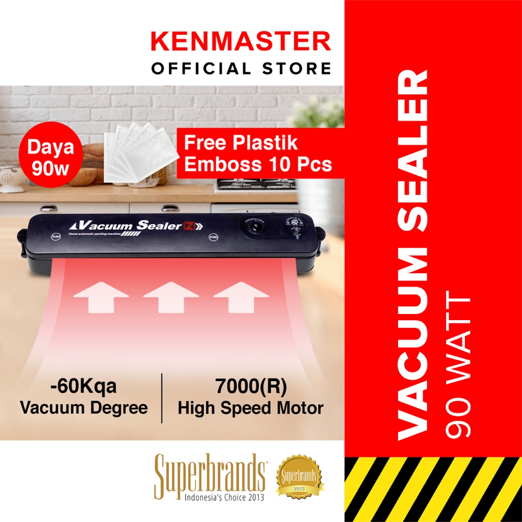 Jual Kenmaster Vacum Sealer Mesin Press Plastik KM-1952 Free 10 Pcs ...