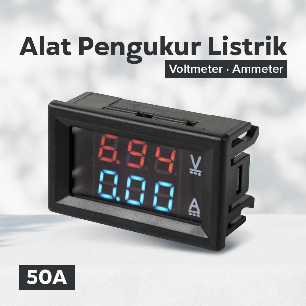 Jual Alat Pengukur Listrik Voltmeter Ammeter Digital Display Pantau Aliran Arus Ukur Tegangan ...