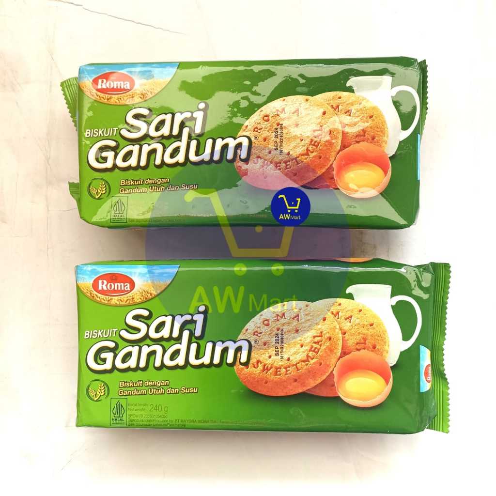 Jual ROMA SARI GANDUM 240GRAM - BISKUIT GANDUM DAN SUSU 240 GRAM ...