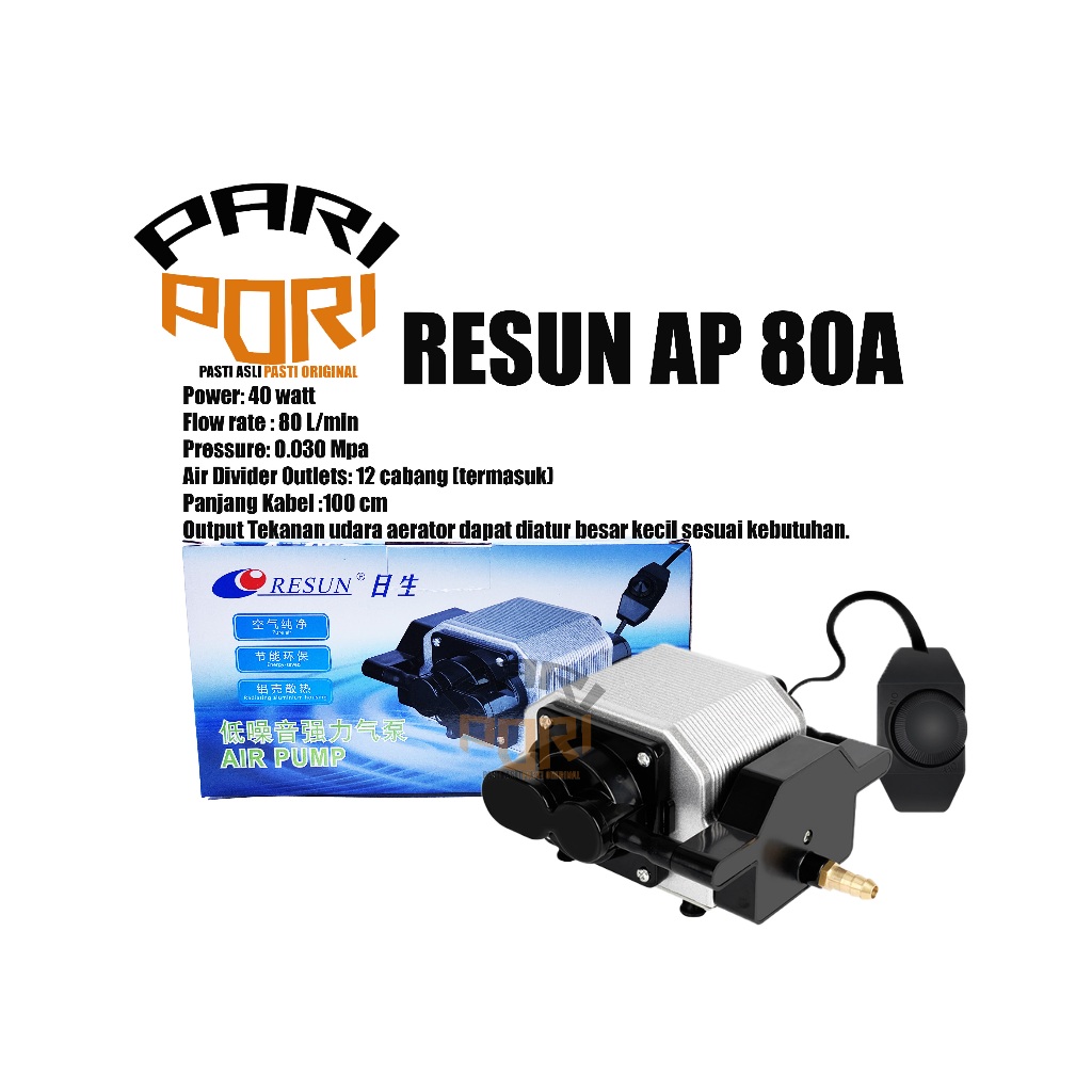 Jual ORIGINAL RESUN AP 80A POMPA UDARA LOW NOISE ADJUSTABLE AIR FLOW | Shopee Indonesia
