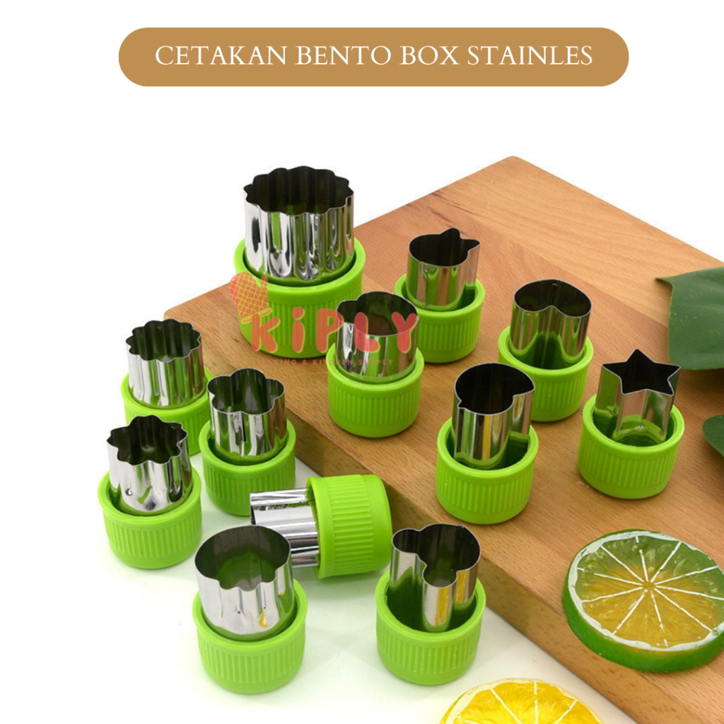 Jual Paket Cetakan Bento Box Mini Stainless/Cetakan Pemotong Sayuran ...