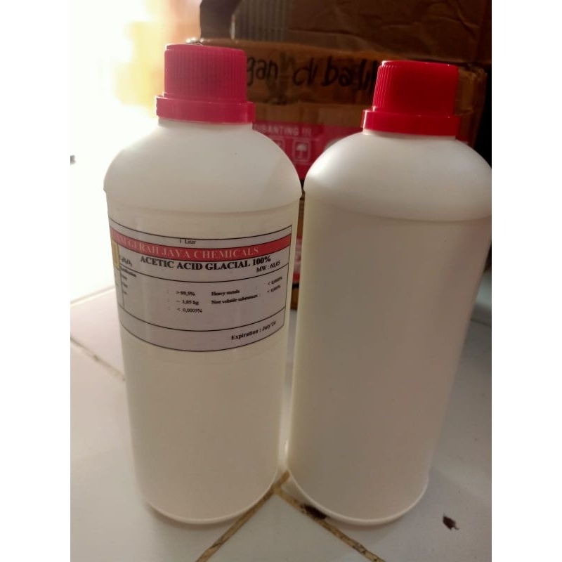Jual asam asetate glasial / acetic acid glacial 1 ltr | Shopee Indonesia