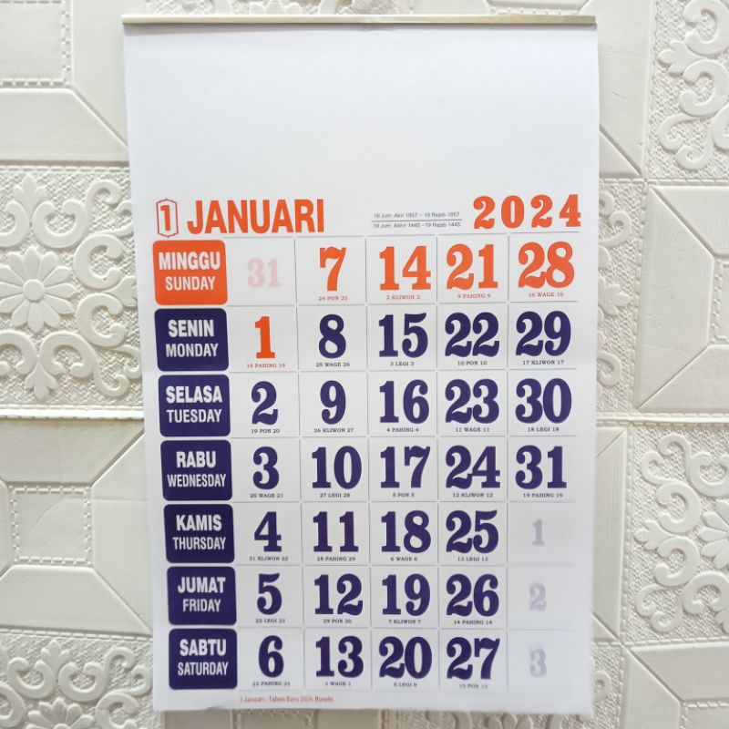 Jual KALENDER KERJA UMUM DS TAHUN 2024 KERTAS HVS | Shopee Indonesia