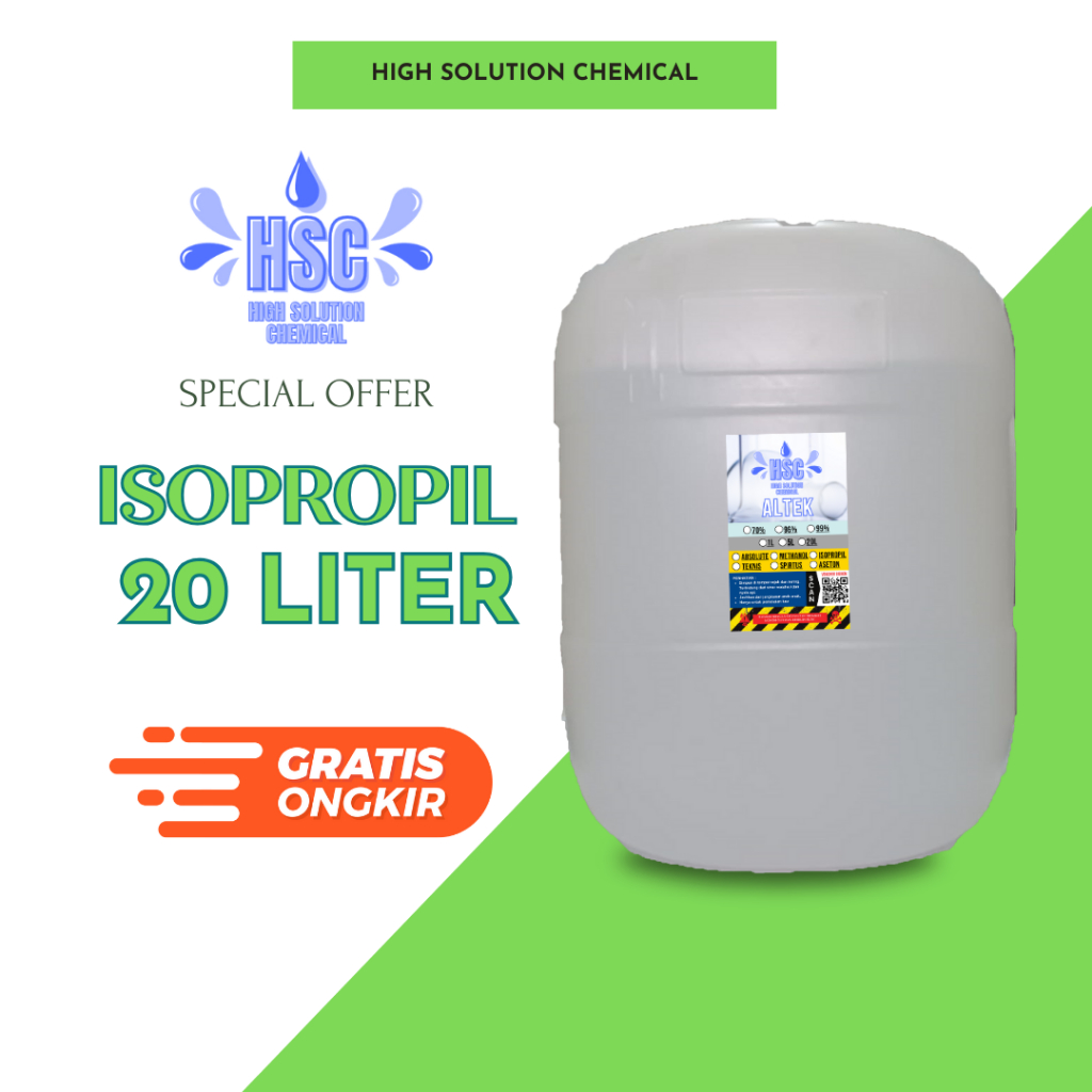 Jual Isopropyl Alkohol Teknis IPA 99% 20 Liter - Isopropil Ipa Teknis ...
