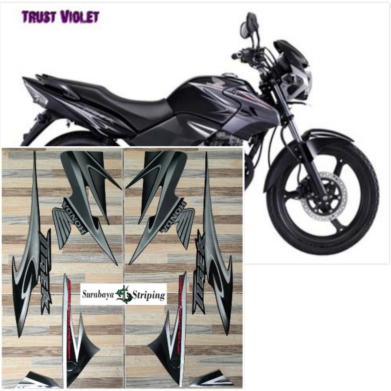 Jual Striping sticker Honda Tiger silver hitam tahun 2012 2013 | Shopee ...