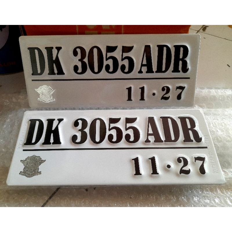 Jual Plat Nomor Motor #font Kaki BAUT TANAM Depan+Belakang | Shopee ...