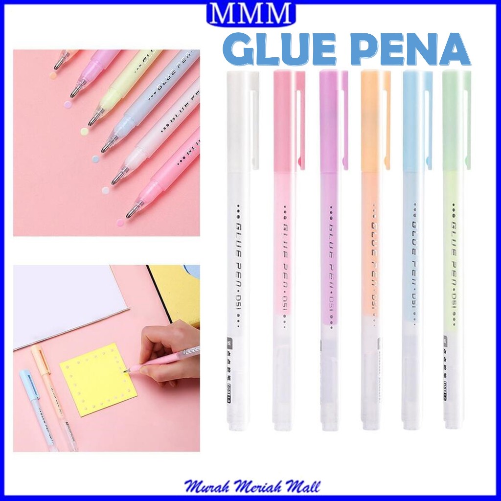 Jual MMM Pulpen Lem Kertas Cepat Kering Lem Cair Anti Bocor Bentuk Pena ...