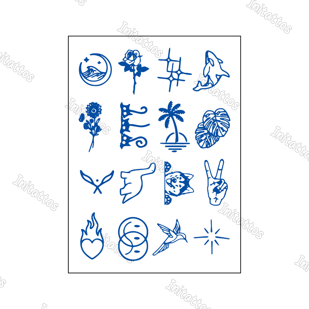 Jual Tato Mini Sheet Semi Permanen Tahan Lama 15 Hari Tahan Air ...
