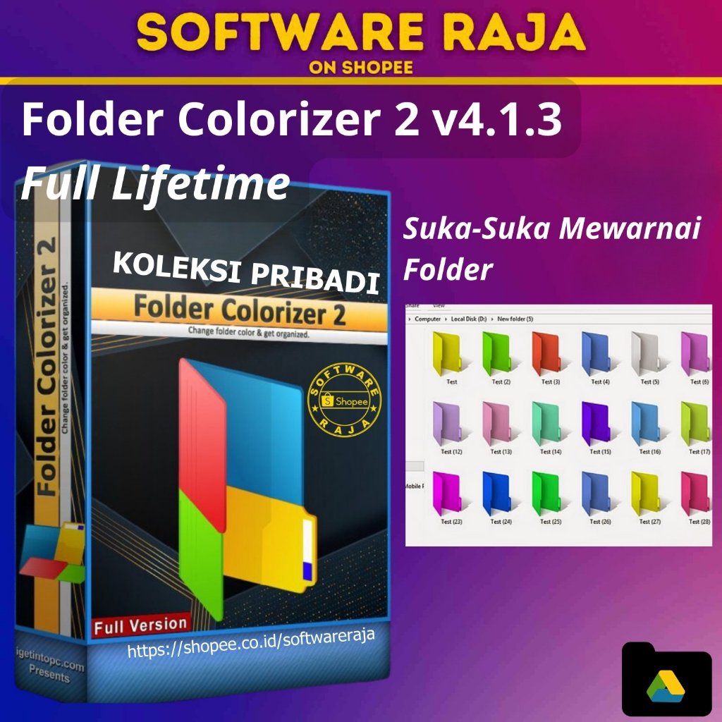 Jual Folder Colorizer 2 Lifetime -Software PC Untuk Mewarnai Folder ...