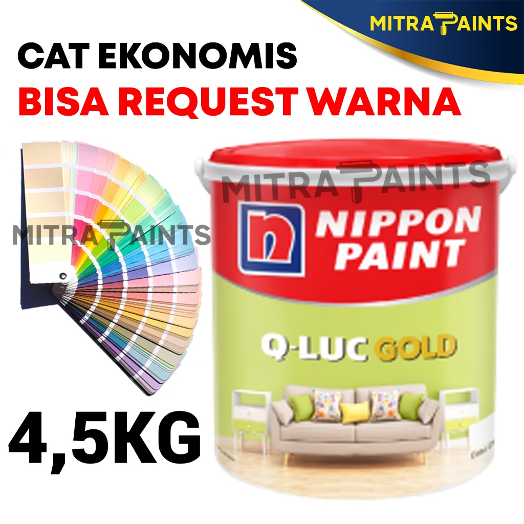 Jual QLUC GOLD NIPPON PAINT 4,5 KG / CAT TEMBOK INTERIOR EKONOMIS ...