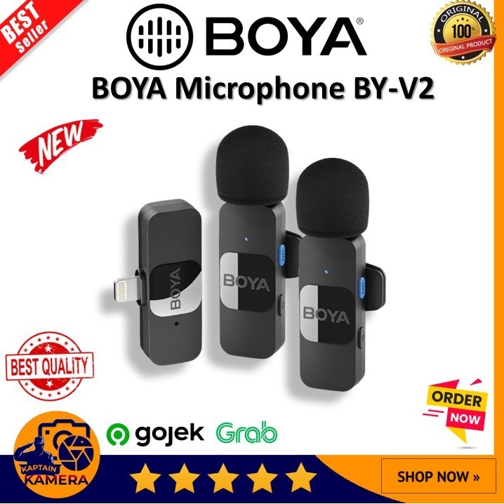 Jual BOYA Microphone BY-V2 | Shopee Indonesia
