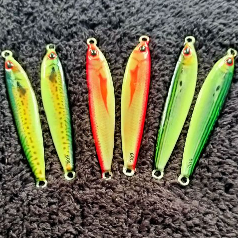 Jual Metal Jig 60 gram Full GID Decal Model Gomame | Shopee Indonesia