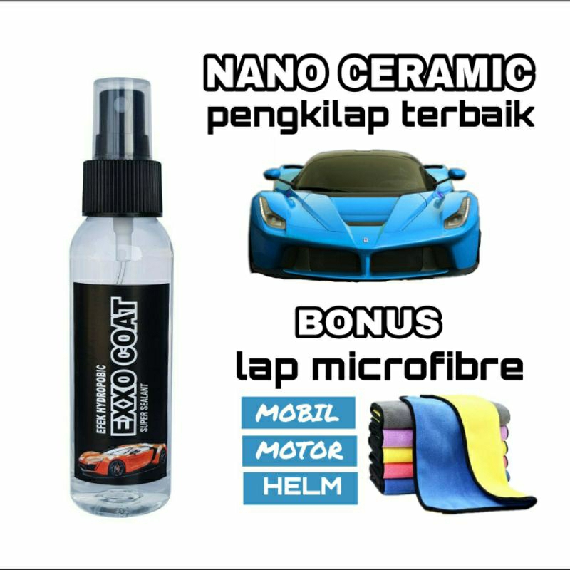 Jual nano ceramic coating/pengkilap cat mobil/motor/wax mobil/exxo coat/poles/pelindung | Shopee ...